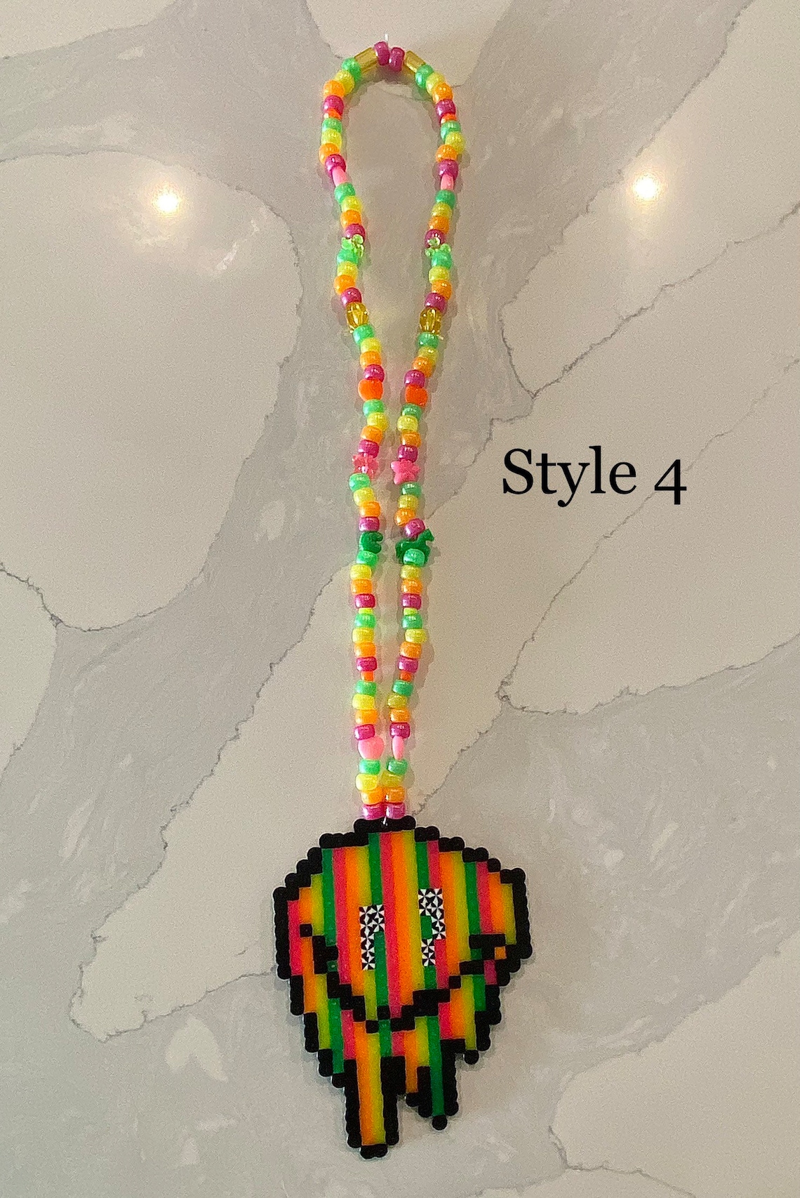 Trippy Smile Perler Trippy Perler Necklace Trippy Perler - Etsy