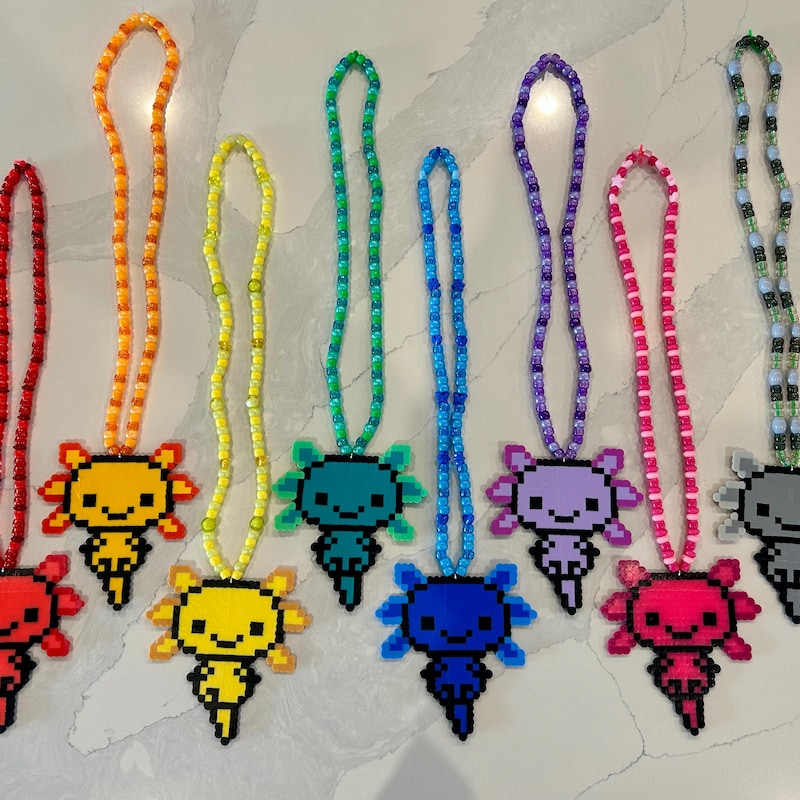 Axolotl Perler Beads - Etsy