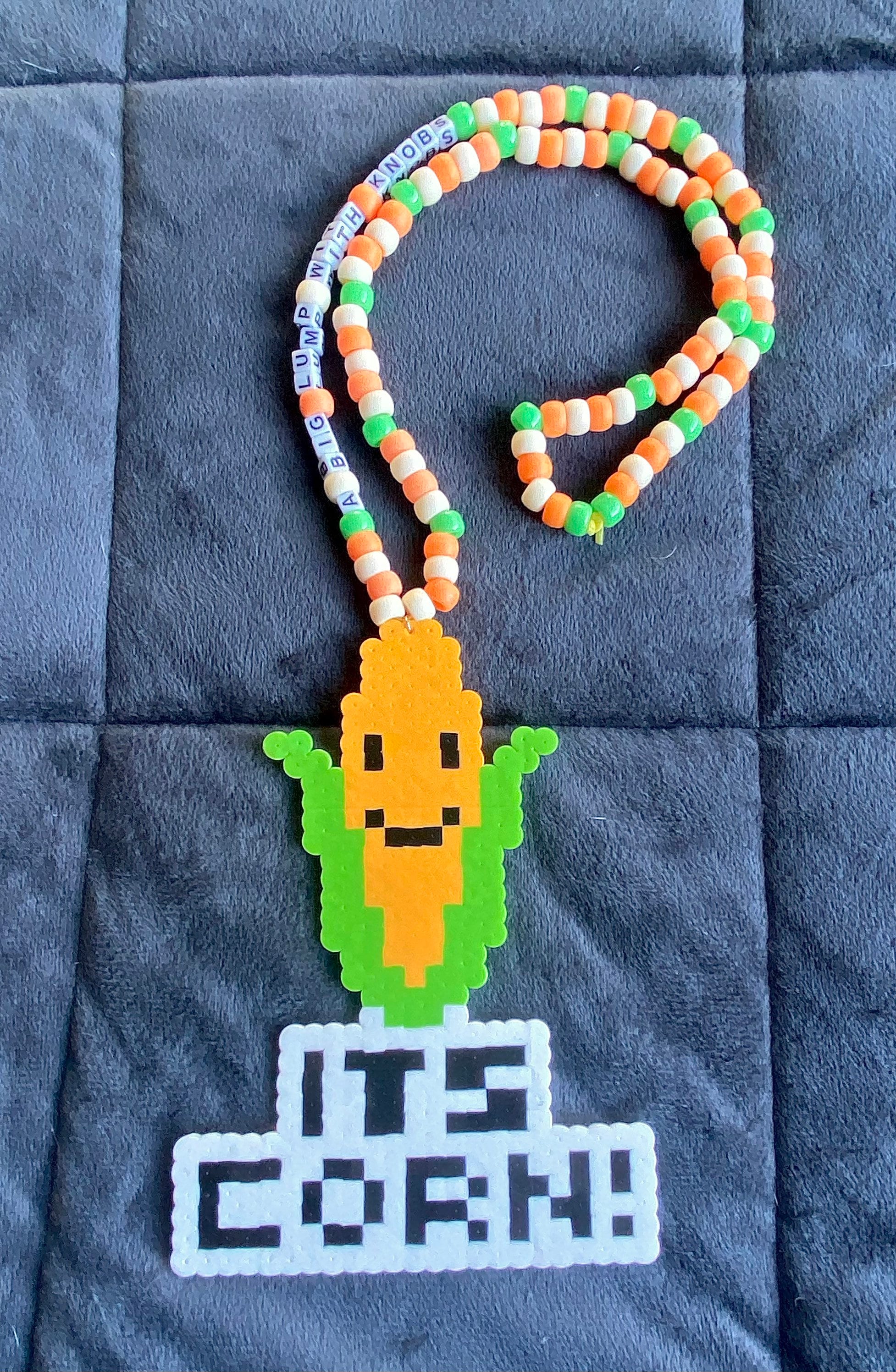 It’s Corn Perler Necklace, It’s Corn Necklace, Rave Perler Necklace ...