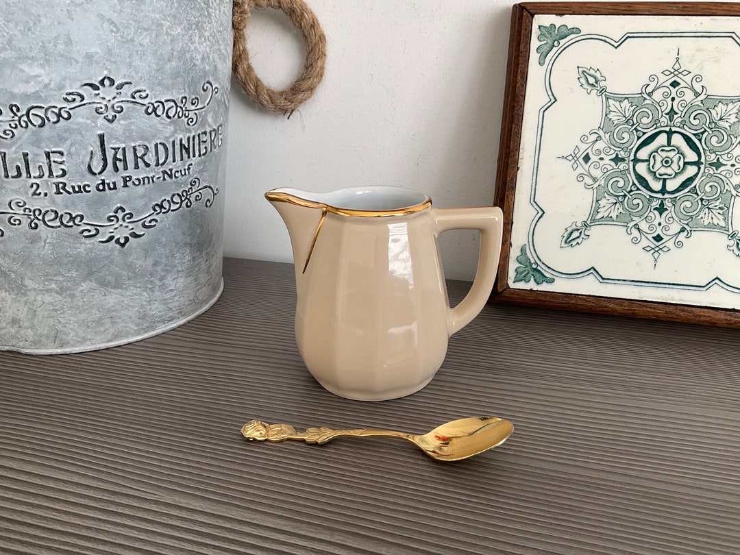 RARE APILCO yves Deshoulieres Taupe and Gold Creamer Milk - Etsy
