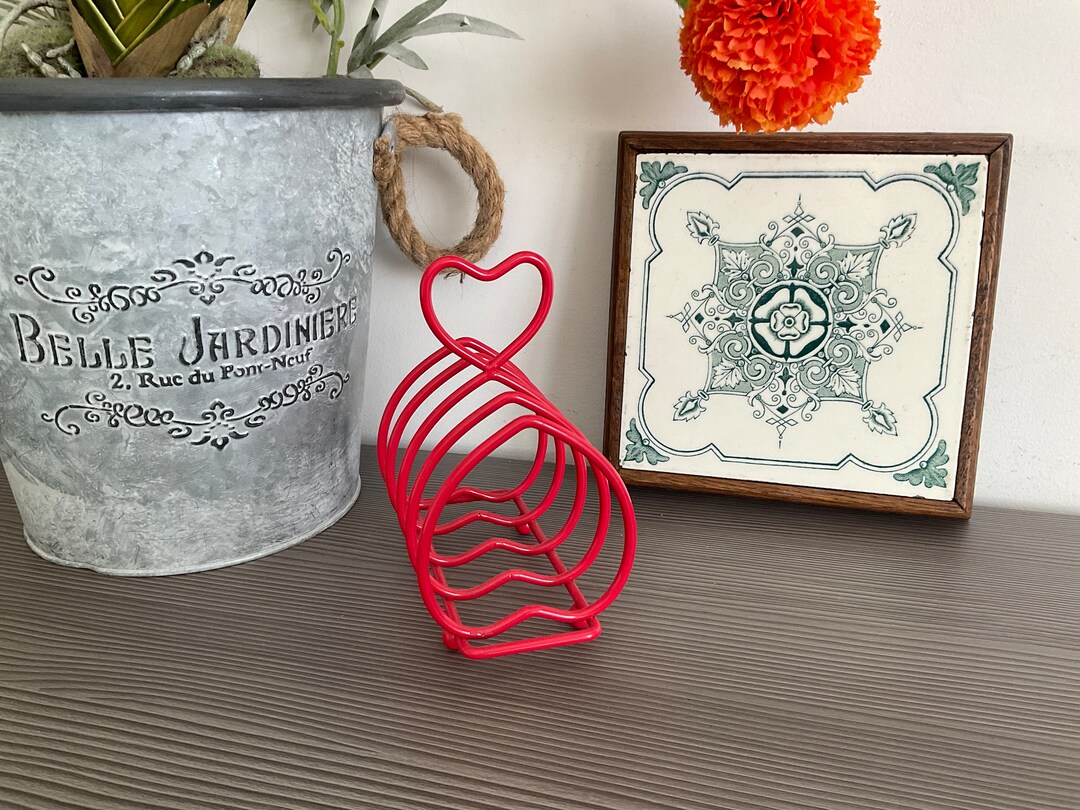 Red Heart Toast Rack, Funky Letter Rack, Serviette Holder, Desk Tidy ...