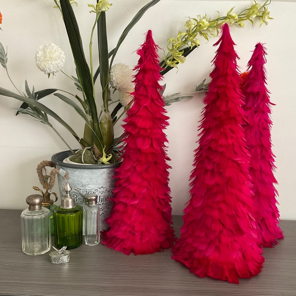 Pink Feather Tree - Etsy