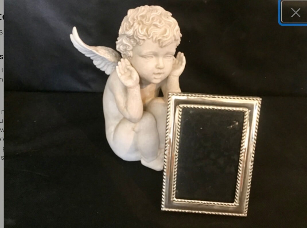 Photography Free Standing Picture Frame Lovely Vintage Silver Metal ...