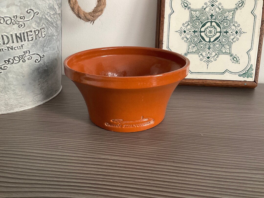 French Terracotta Pate Dish, Fully Glazed Cassoulet Dish, Rustic ...