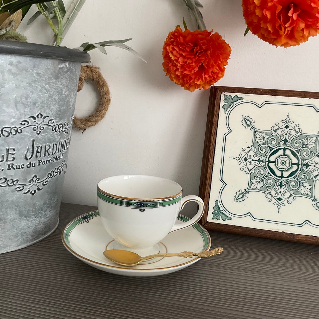 Wedgwood ‘JADE’ Tea Cup and Saucer, English Bone China, Collectable ...