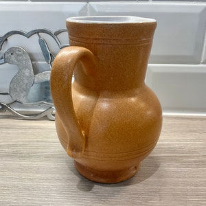 Wonderful French EMILE HENRY Vintage Pitcher, Matt Caramel Glazed ...