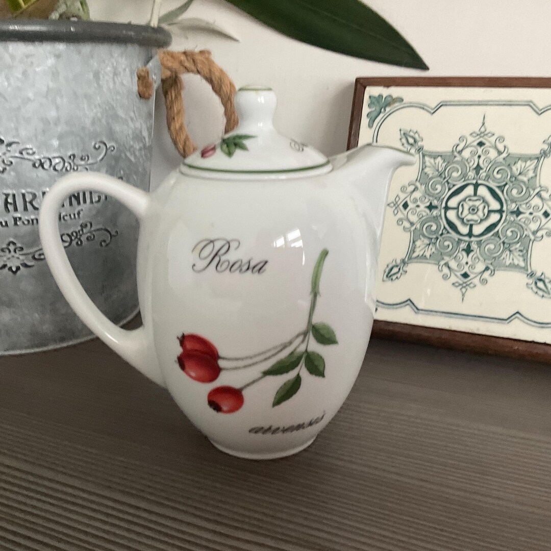 Vintage Apilco Elysian Garden Teapot, Ronald Van Ruykenvelt Botanical ...