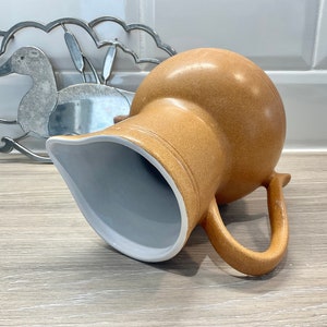 Wonderful French EMILE HENRY Vintage Pitcher, Matt Caramel Glazed ...