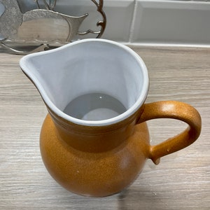 Wonderful French EMILE HENRY Vintage Pitcher, Matt Caramel Glazed ...