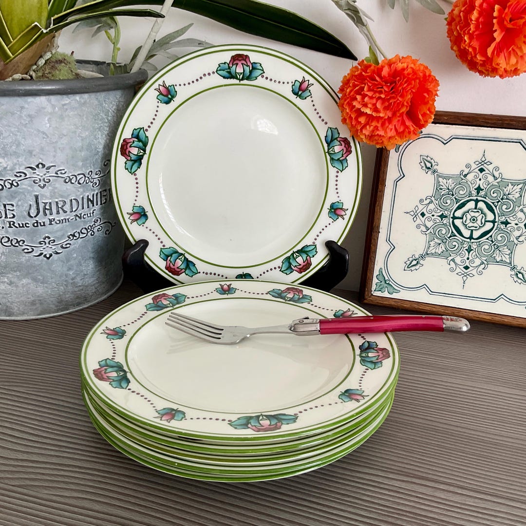 Gorgeous Art Deco “HARRODS” Cauldon Ltd Hand Painted Side Plates Early ...