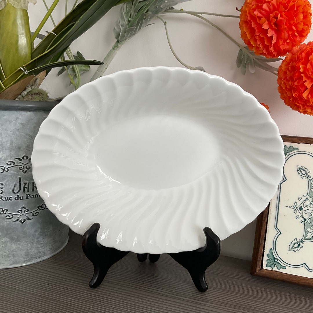Vintage Wedgwood ‘CANDLELIGHT’ Oval Serving Dish, White Bone China ...