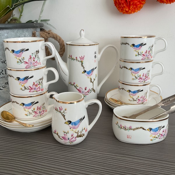 Chinese Bird Tea Set - Etsy