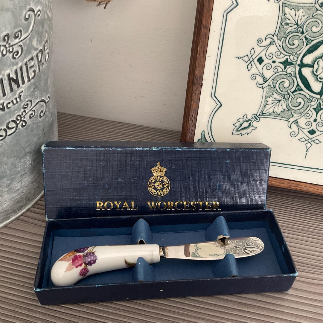 Royal Worcester Butter Spreader, Evesham Gold Pattern, Boxed - Etsy