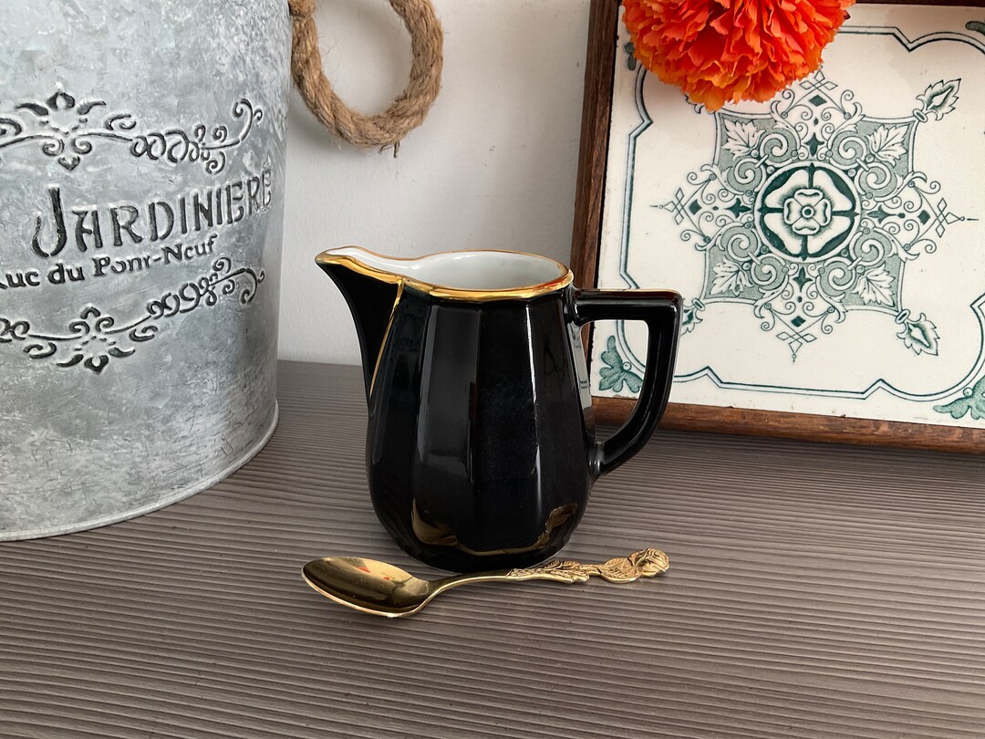 RARE APILCO yves Deshoulieres Taupe and Gold Creamer, Milk Jug, French ...