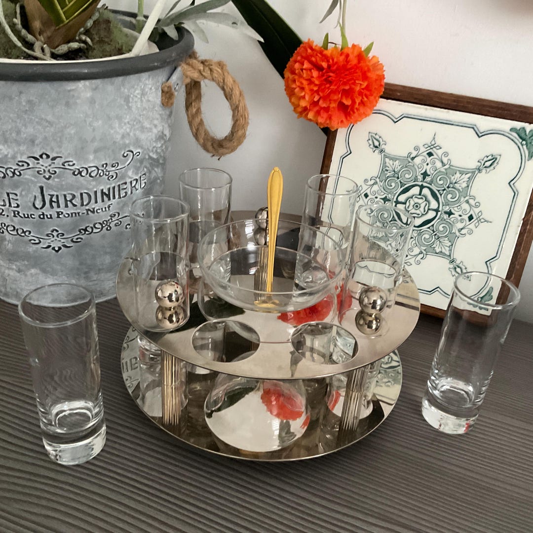 Fabulous SILEA Vintage Caviar and Vodka Server, Silver Plated Boxed Set ...