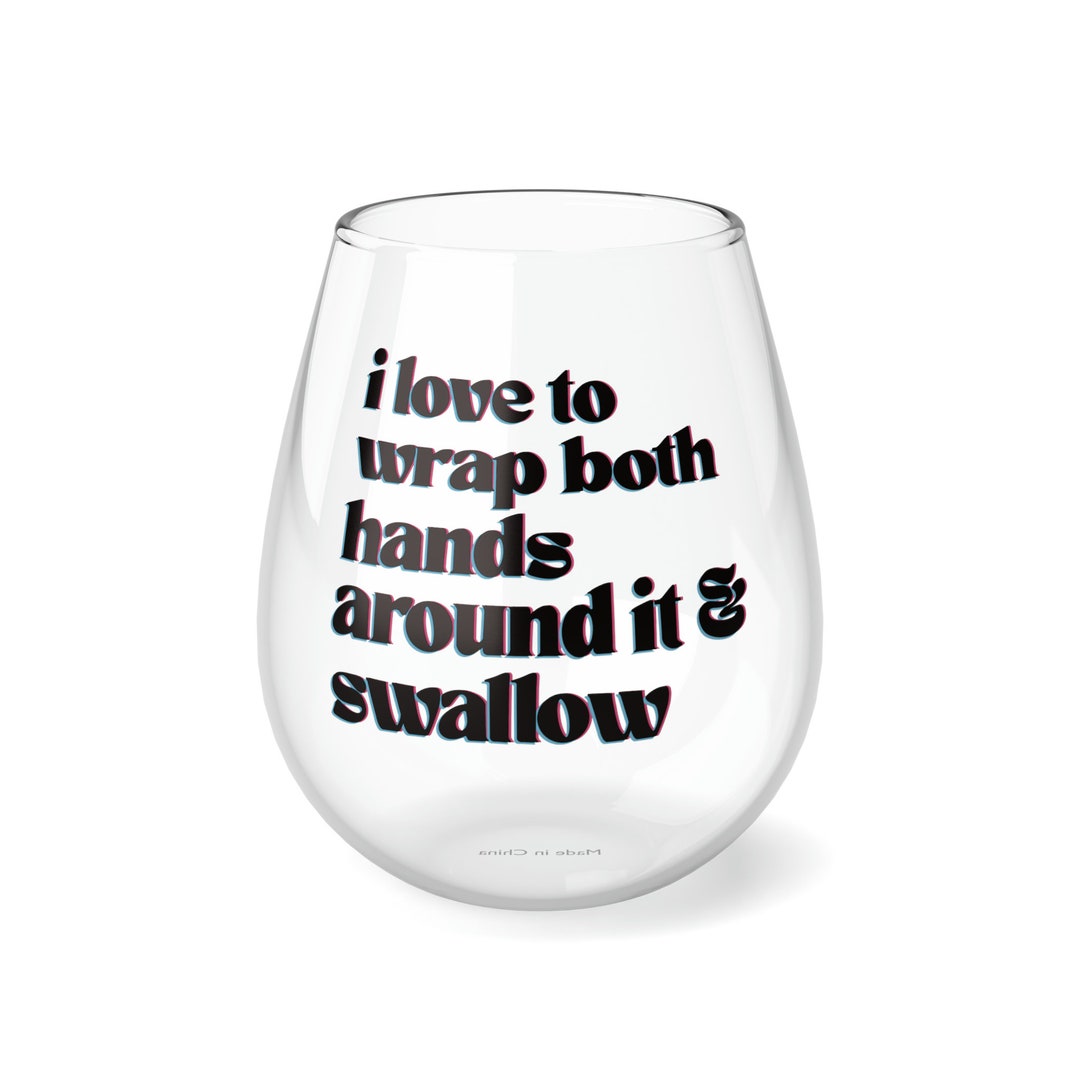 Wrap and Swallow Stemless Wine Glass, 11.75oz - Etsy