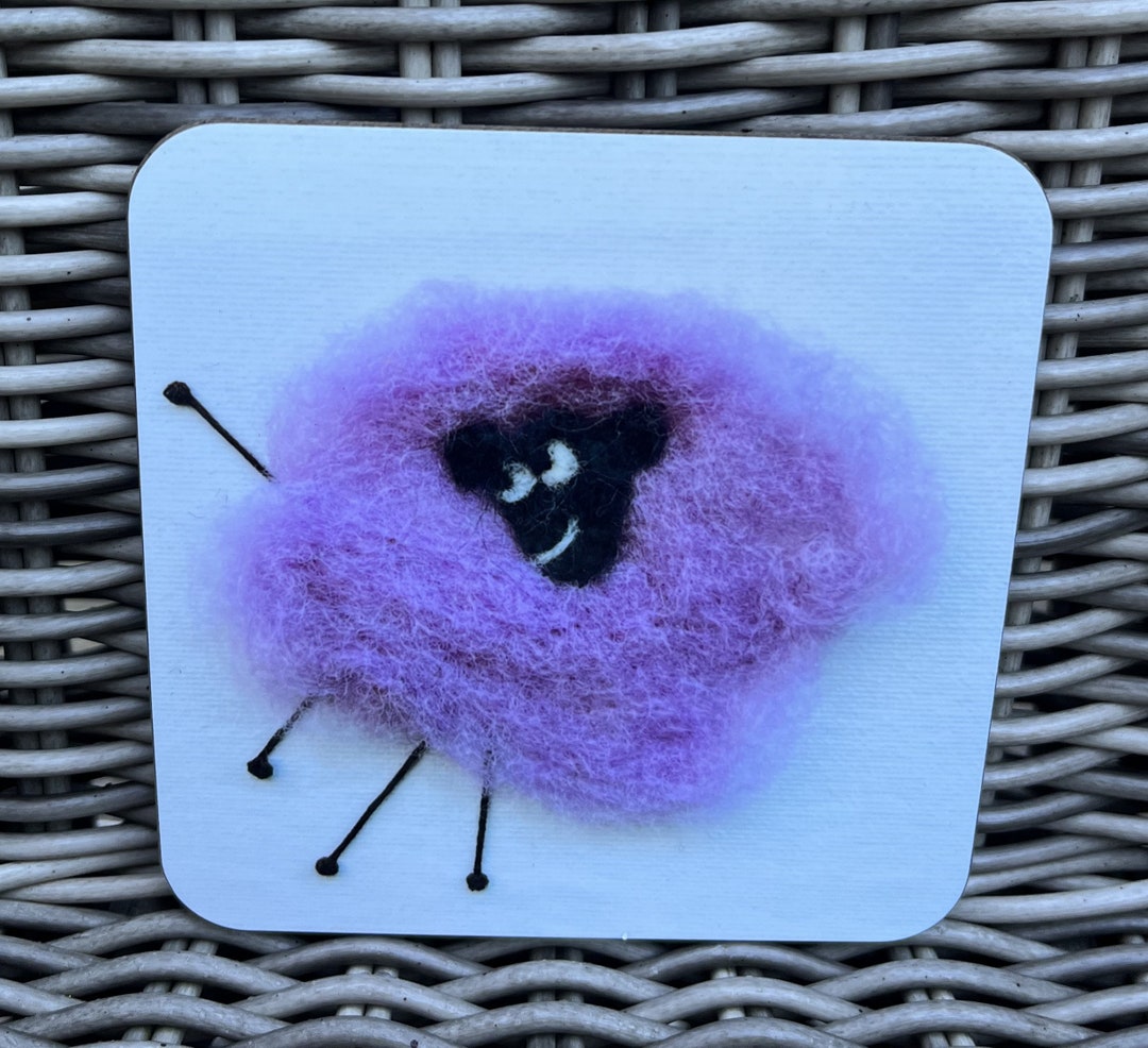 Felt Art Cheeky Sheep Coaster - Etsy