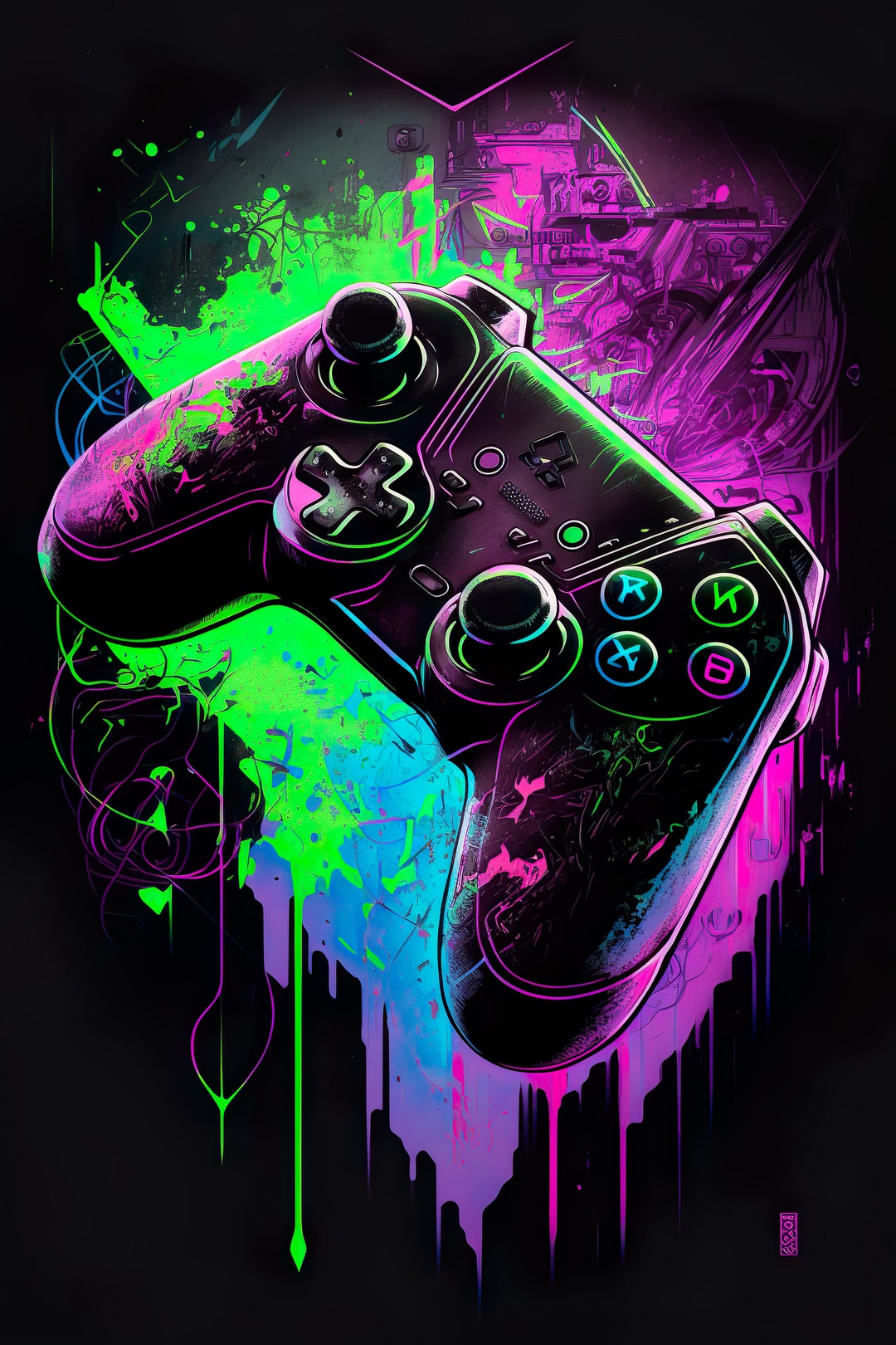 Pop Art Print Digital Download Boys Room Gaming Wall Poster Game ...