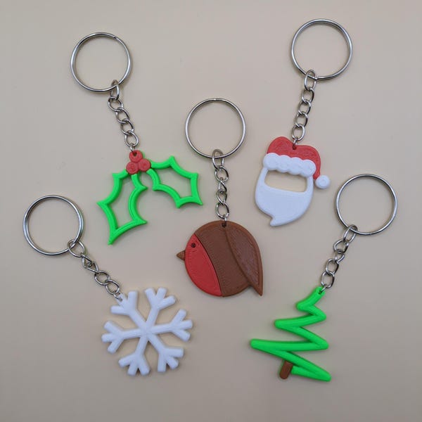 Christmas Keyrings - Etsy UK