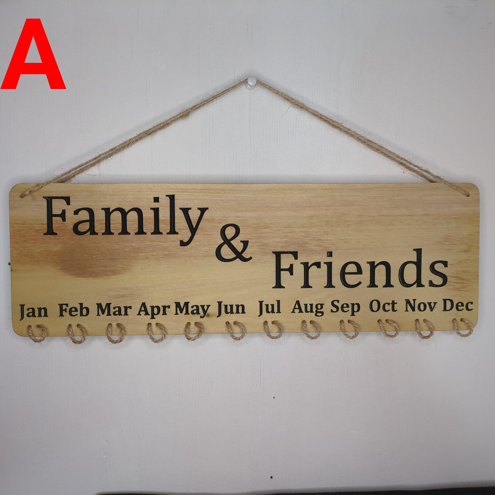 Family & Friends, Birthday Calendar, Hanging Disc, Various Colours - Etsy