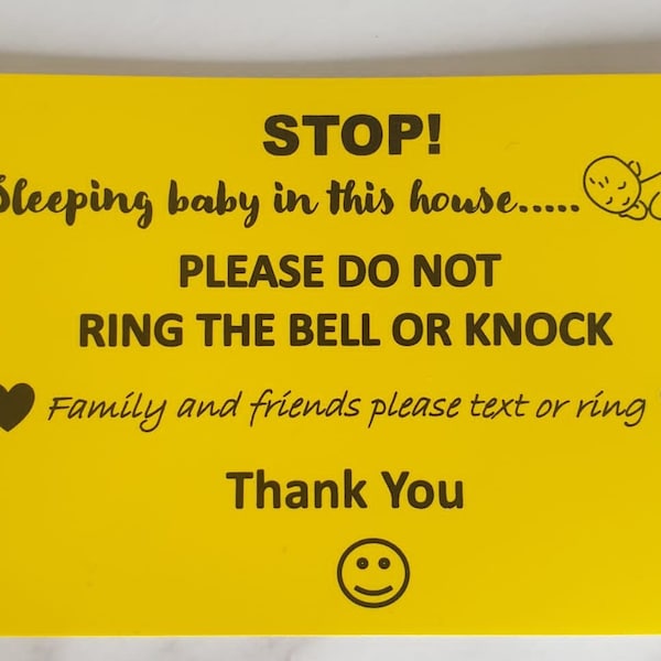 Baby Sleeping Sign - Etsy