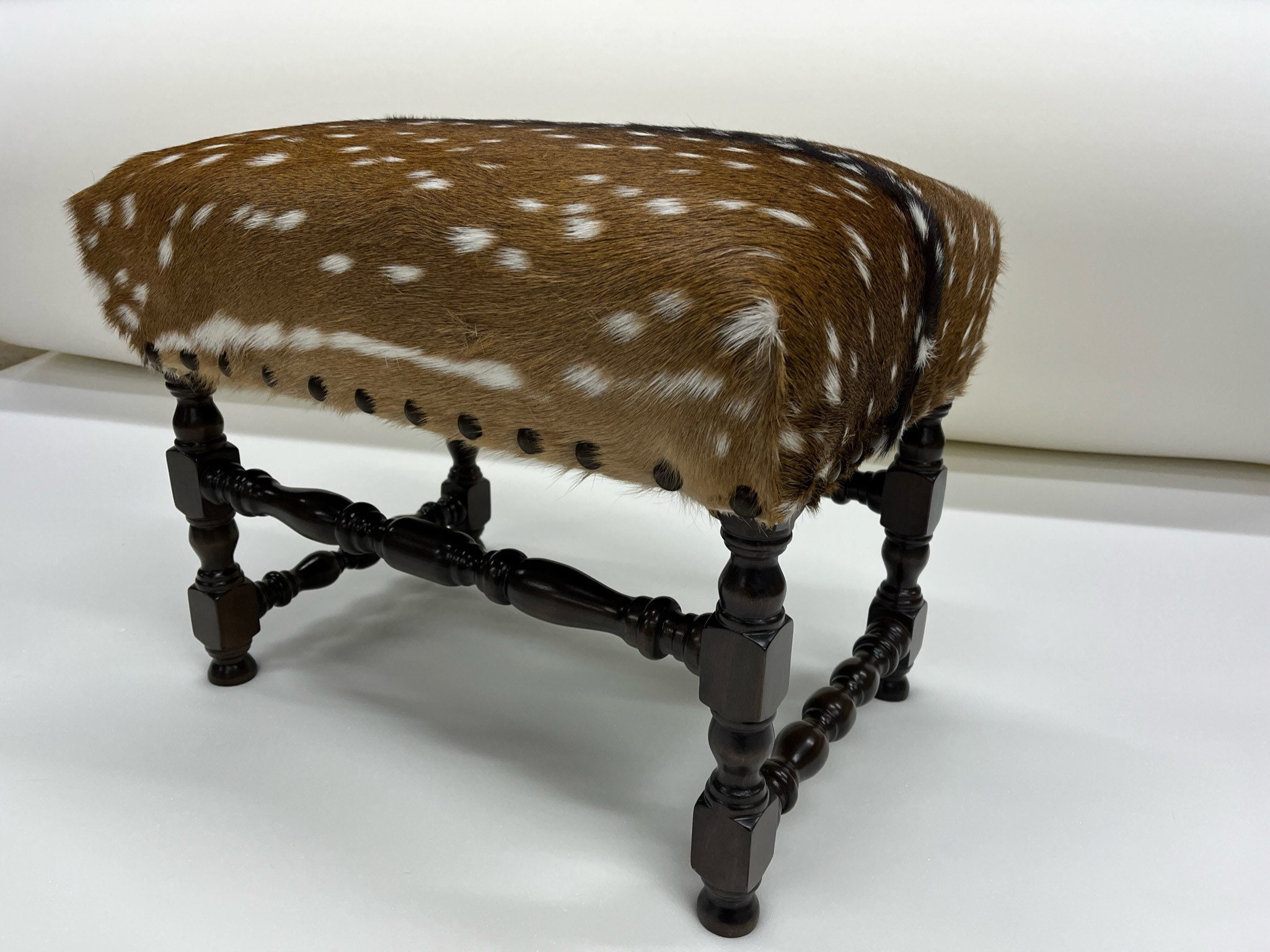 Axis Deer Hide Bench Western - Etsy