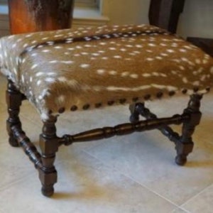 Axis Deer Hide Bench Western - Etsy