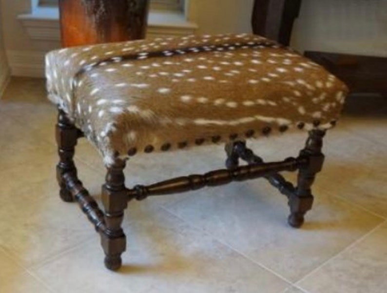 Axis Deer Hide Bench Western - Etsy