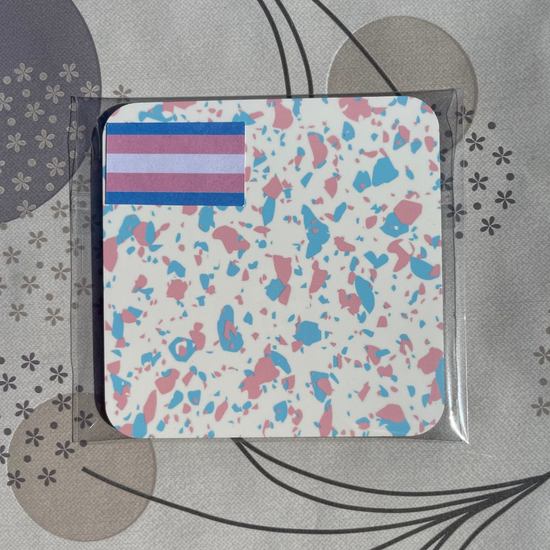 Subtle LGBTQ Transgender Fluid Flag Colour Cork Coaster - Etsy
