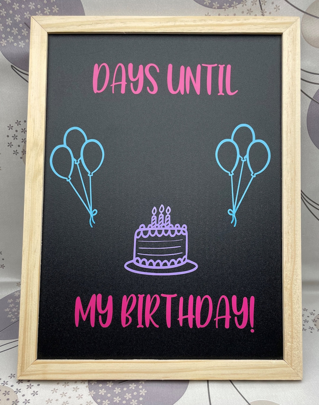 Days Until My Birthday Countdown Chalkboard - With Chalk & Sponge for ...