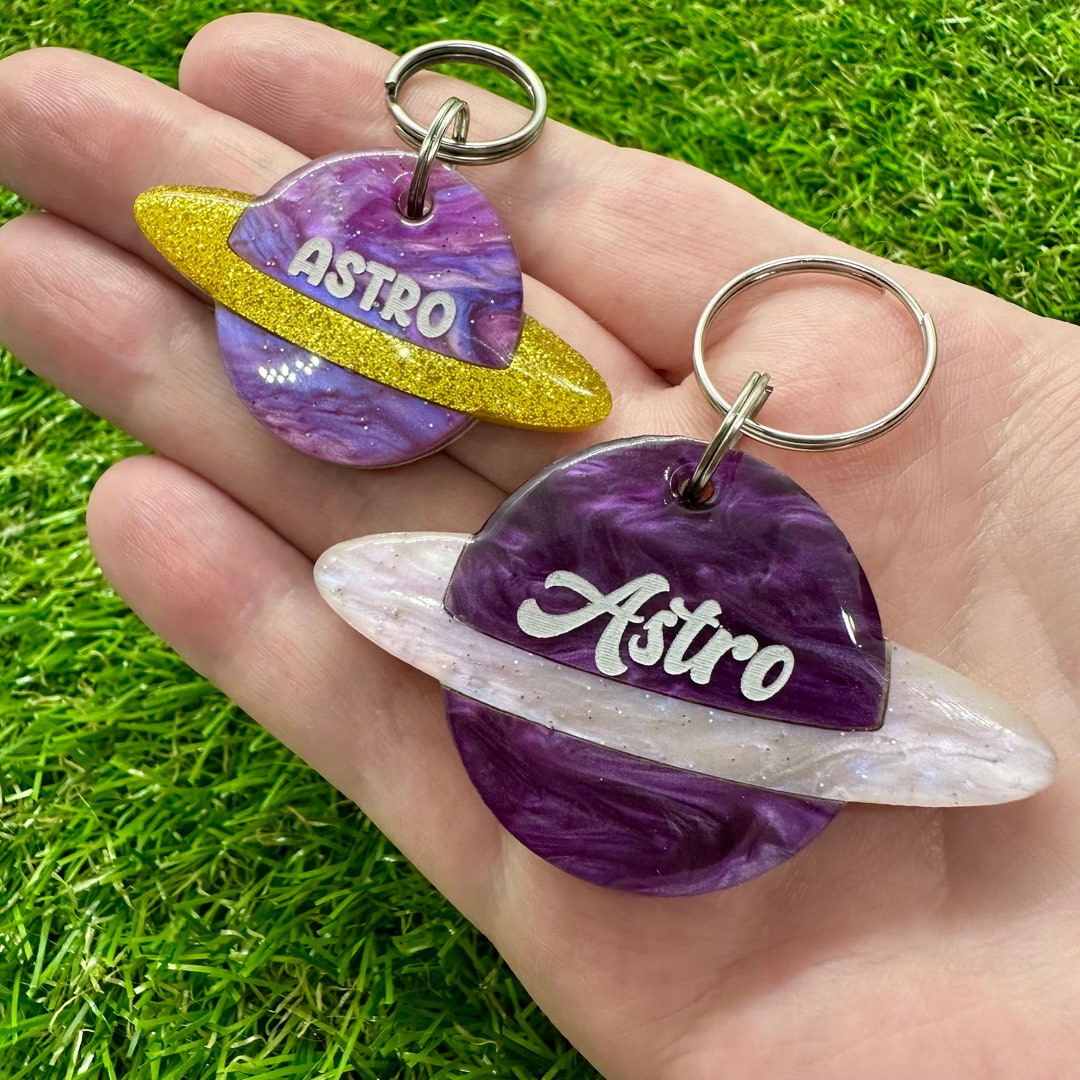 Custom Personalised Saturn Pet Tag - Etsy Australia