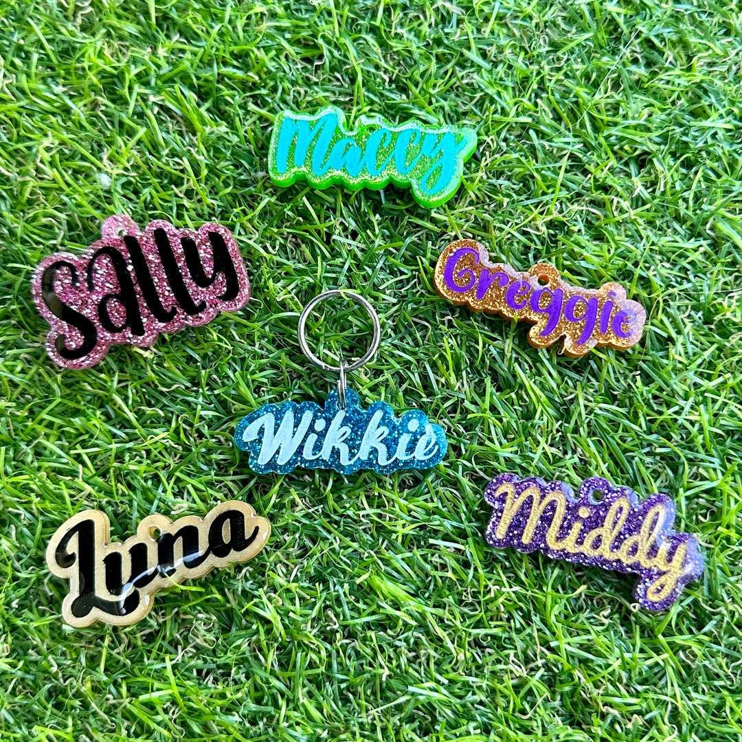 Custom Personalised Pet Tag - Choose Font & Colour - Etsy