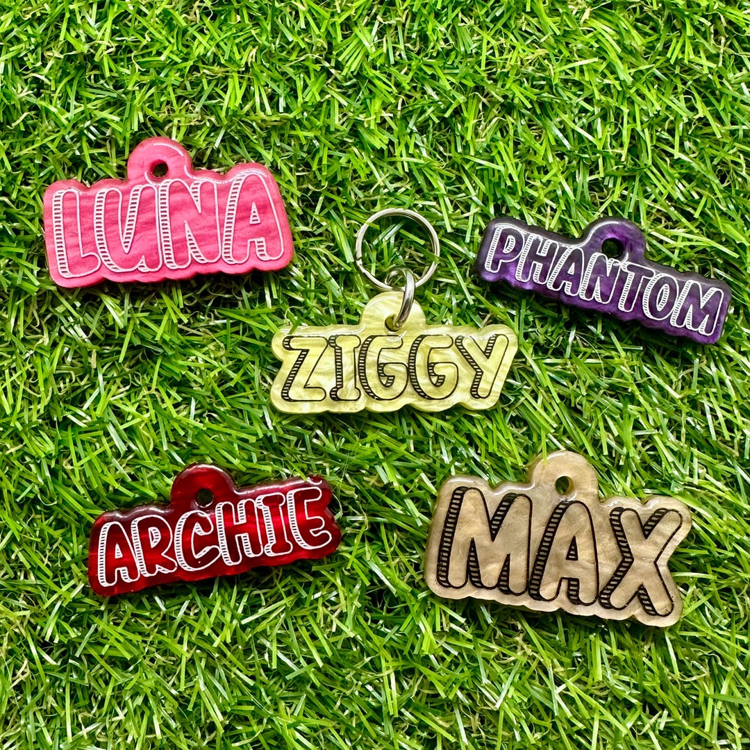 Custom Personalised Name Pet Tag - S002 - Etsy