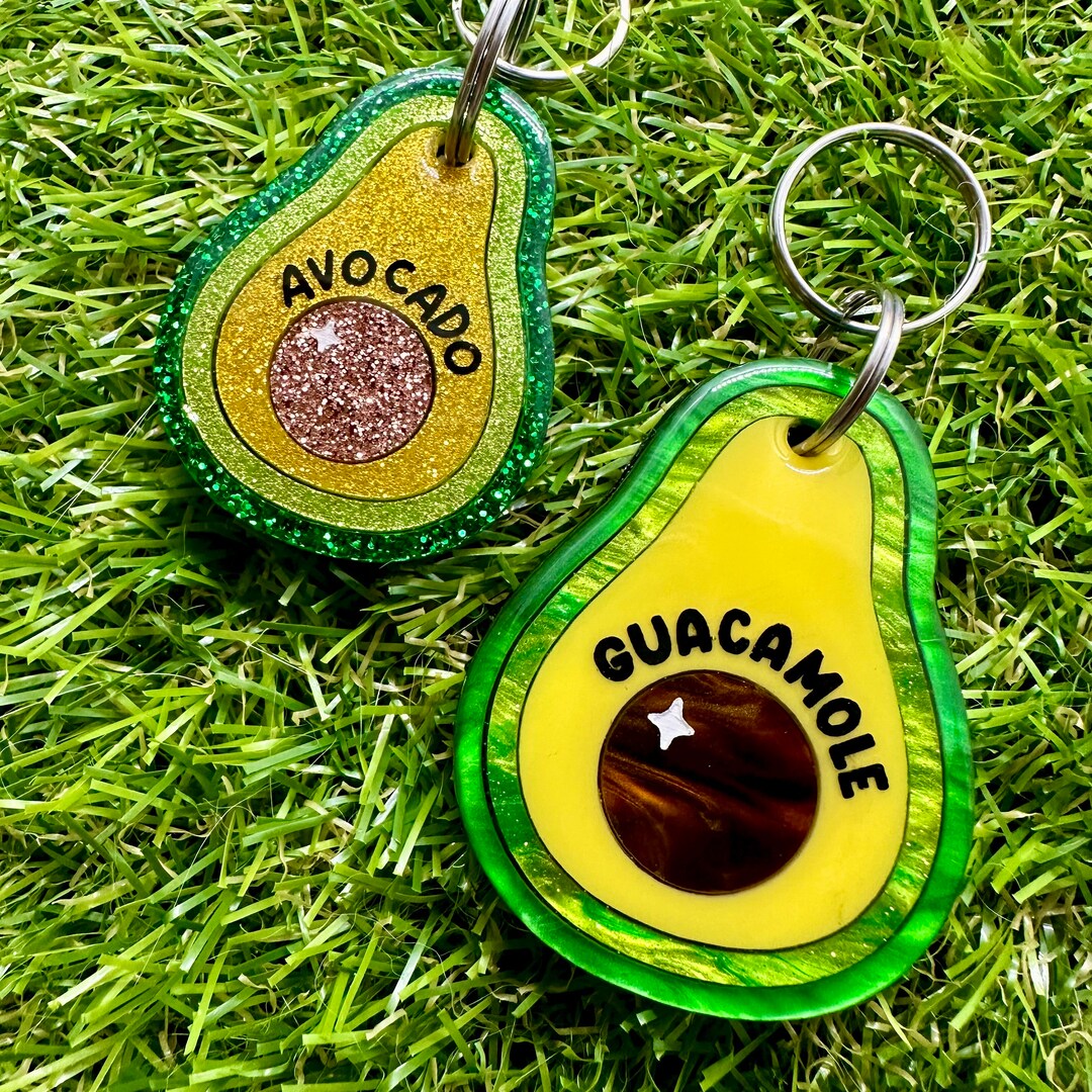 Custom Personalised Avocado Pet Tag - Etsy
