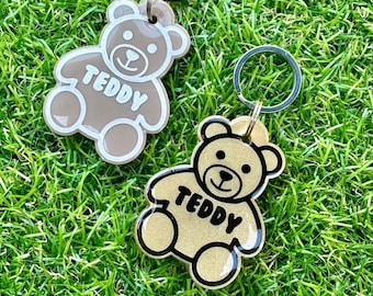 Custom Bear Dog ID Tag, Pet ID Tag, Personalized Bear ID Tag, Dog Tag ...