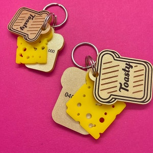 Custom Personalised Cheese Toasty Pet Tag - Etsy