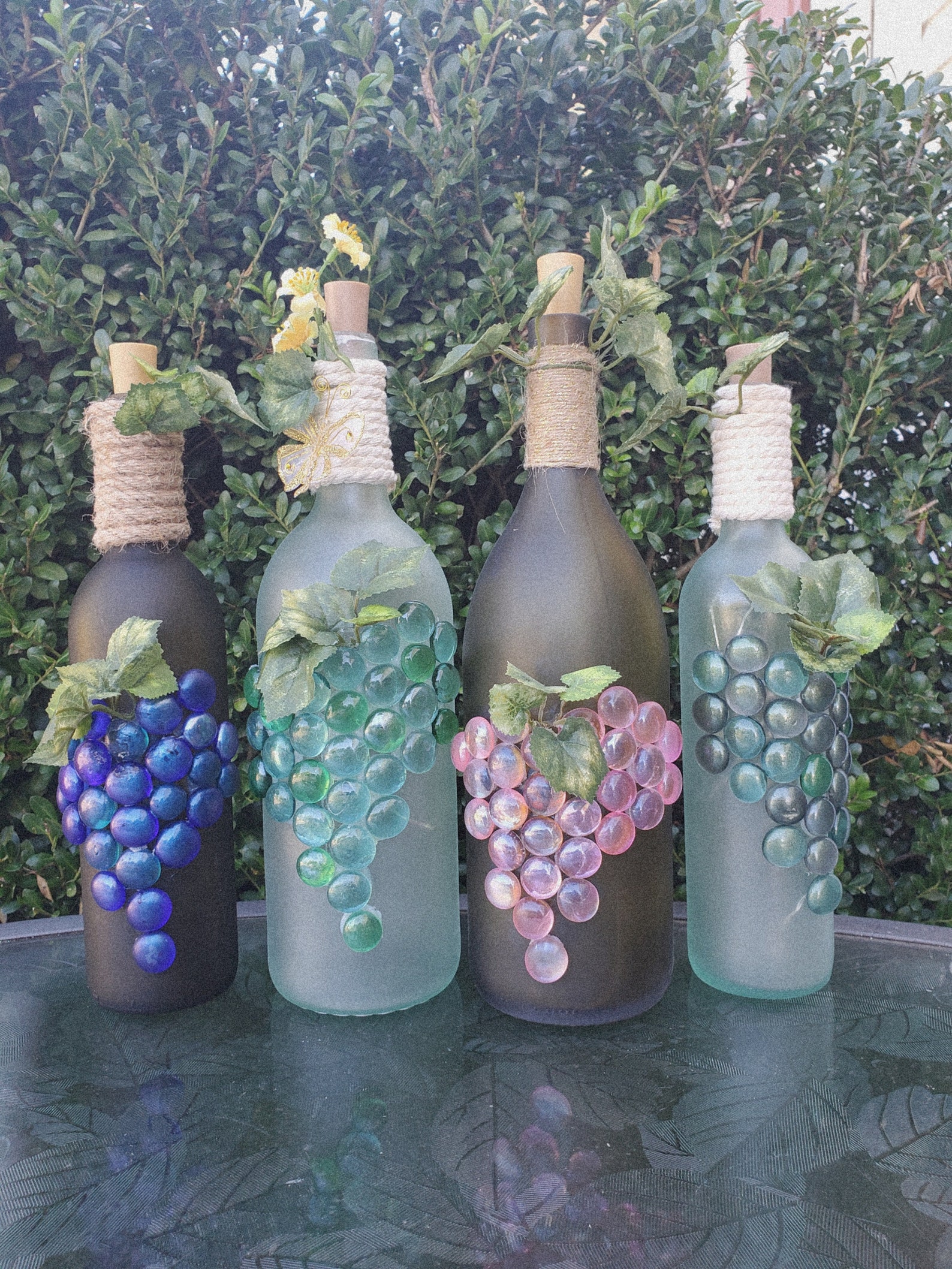 Custom Grape Vine Upcycles Wine Bottle Lamp - Etsy