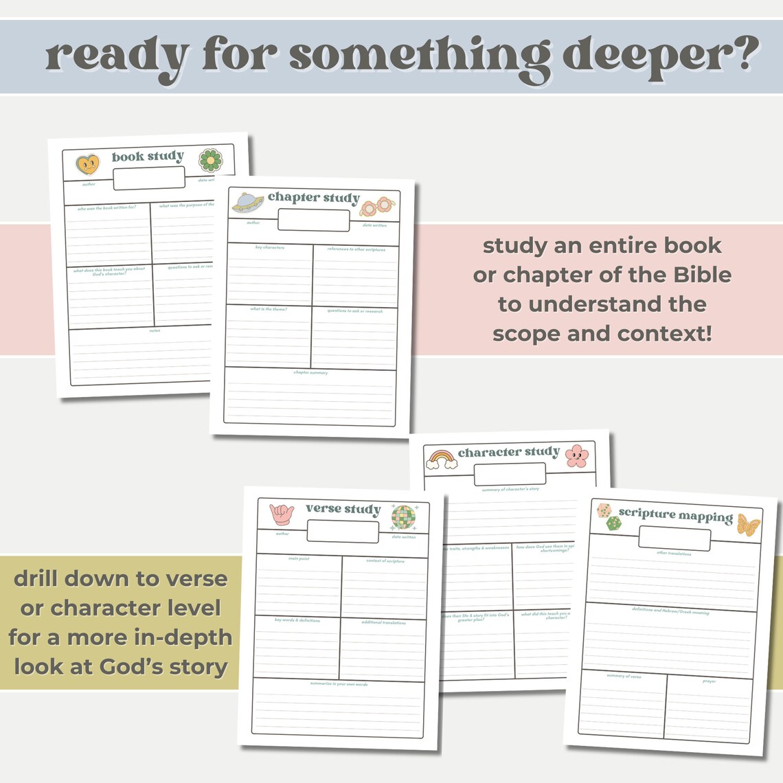 Bible Study Printable Bundle: SOAP Method, Scripture Mapping (PDF) - Etsy