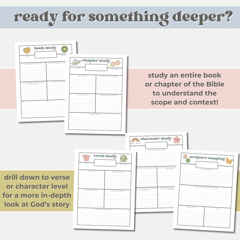 Bible Study Printable Bundle: SOAP Method, Scripture Mapping (PDF) - Etsy