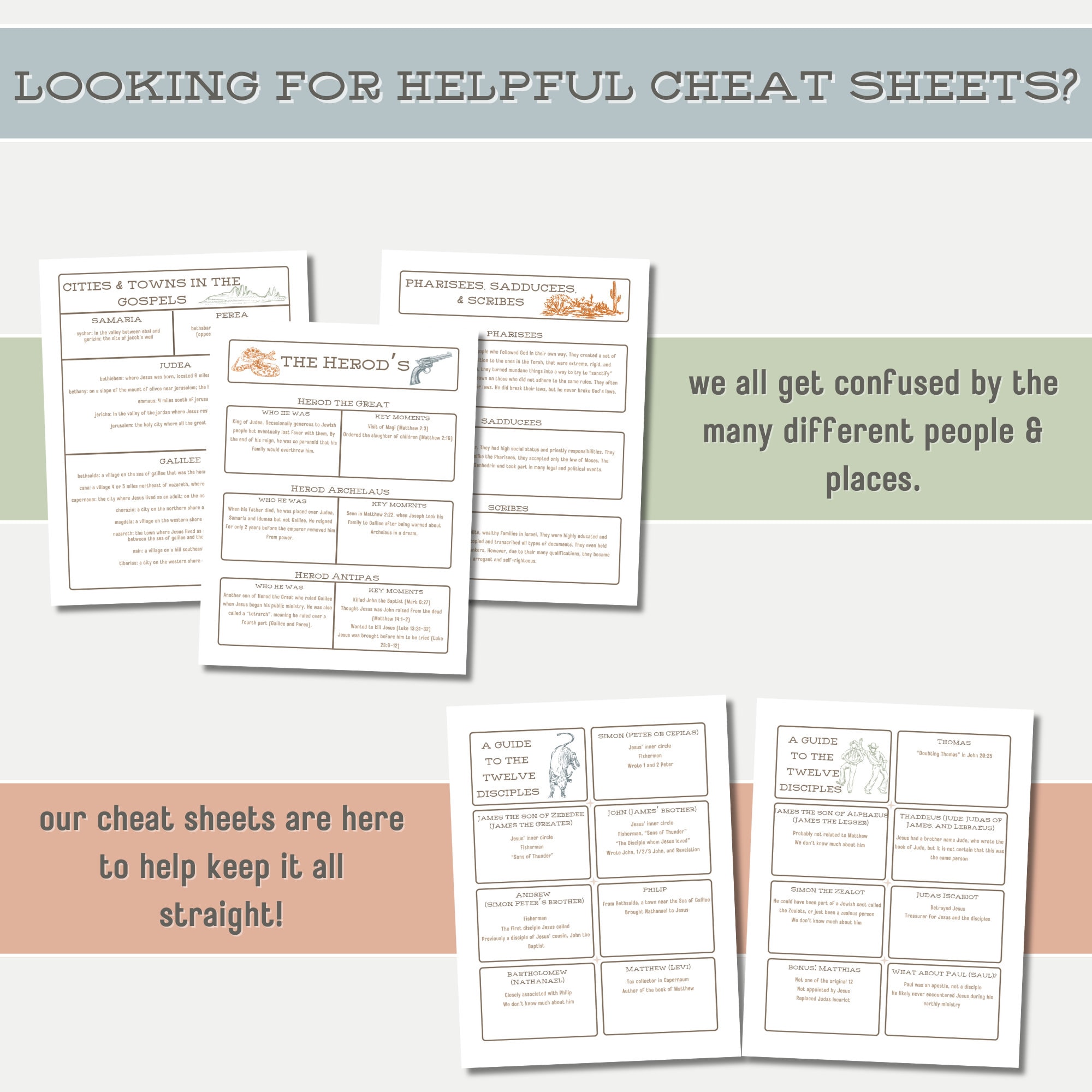 Western Bible Study Bundle: Digital Notes Template (PDF) - Etsy