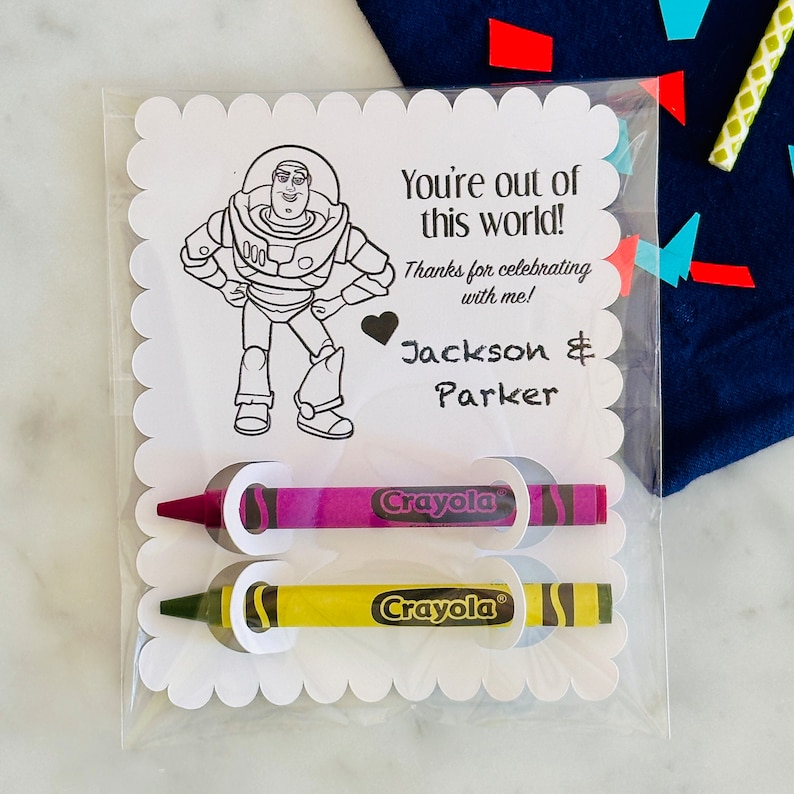Toy Story Party Favor With Crayons - Etsy