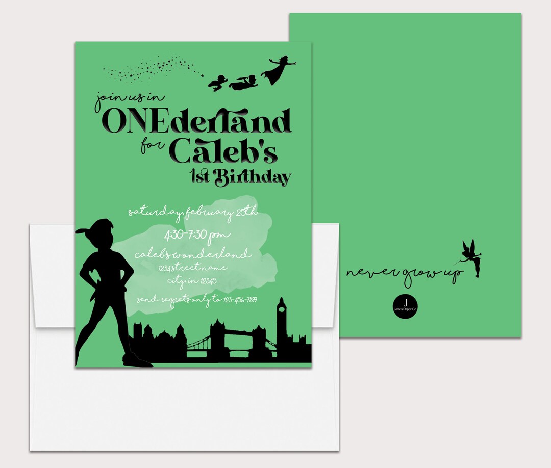 Peter Pan Birthday Invitation - Etsy