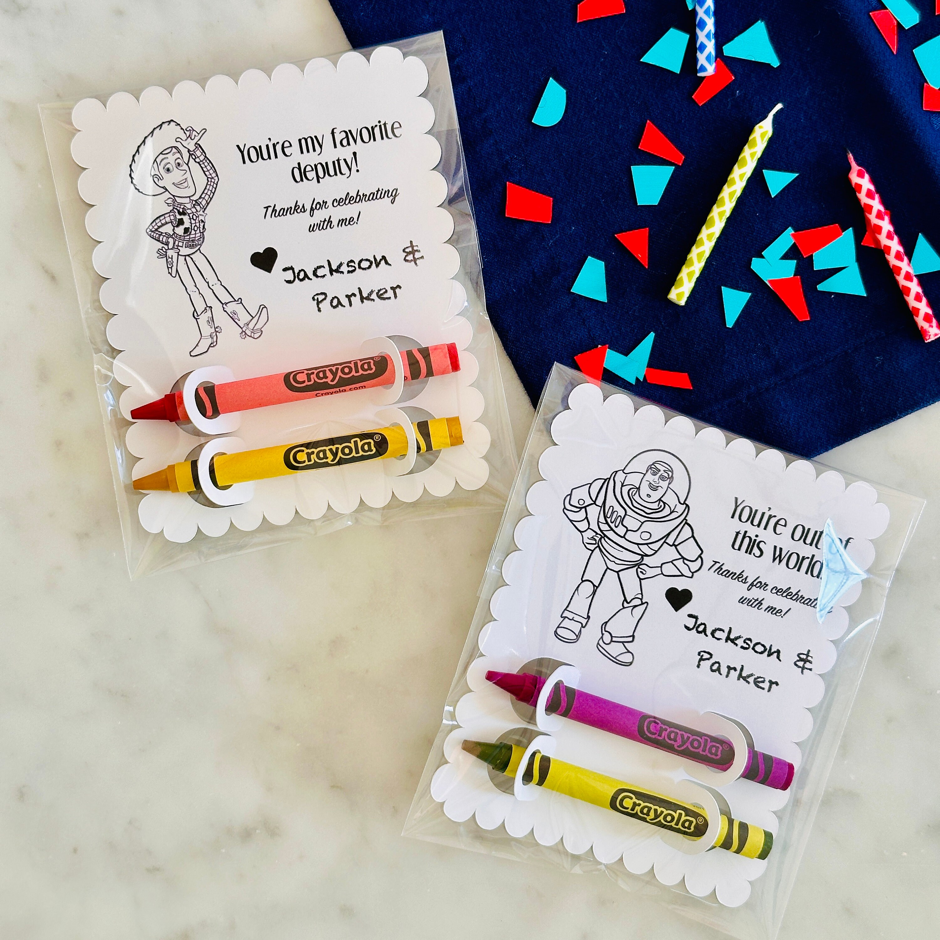 Toy Story Party Favor With Crayons - Etsy