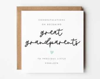 Congratulations on Becoming A Great Grandma Card. New Great - Etsy