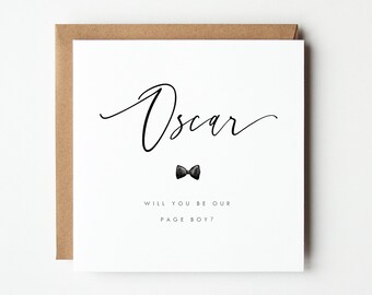 Page Boy Card, Cute Wedding Card, Will You Be Our Page Boy, Wedding ...