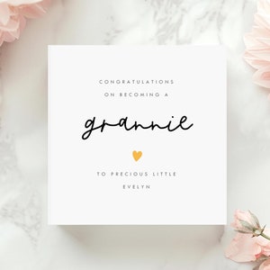 Personalised Congratulations on Becoming a New Granny, Nanny Card, New ...