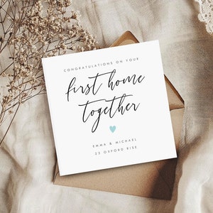 Personalised Congratulations on Your First Home Together Card, Happy ...