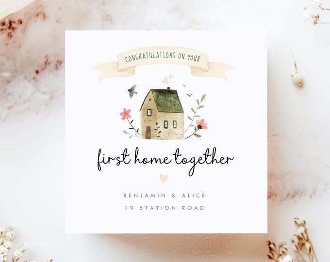 Personalised New Home Card, Congratulations Card, Moving House Card ...
