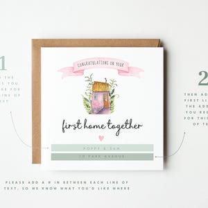 Personalised New Home Card, Happy New Home Card, Home Sweet Home Card ...