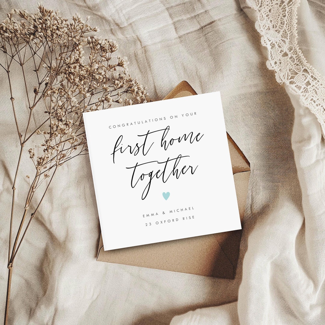 Personalised Congratulations on Your First Home Together Card, Happy ...